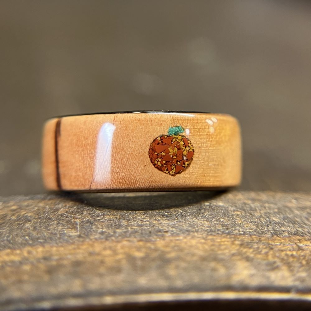 Jess's Peach Tree - A Custom Wood Ring Made by My Roots Jewelry